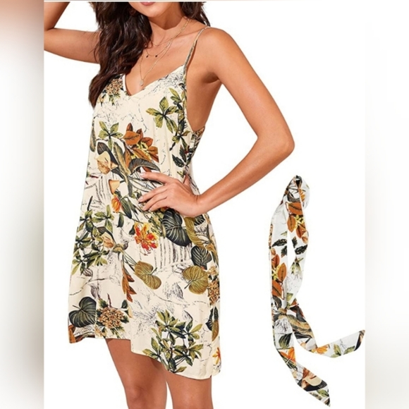 Dresses Sexy Vneck Beach Dress Spaghetti Mini Dress Back Poshmark